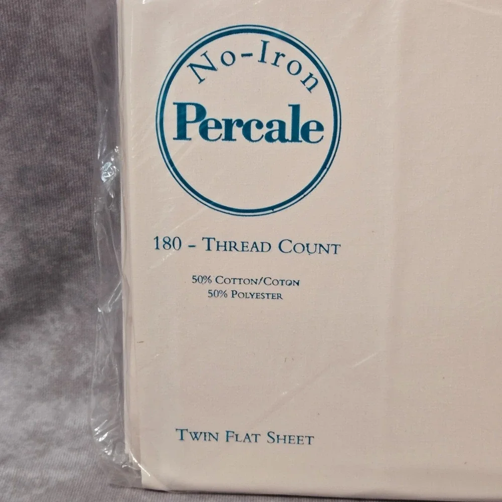 Bedding | Vtg No Iron Percale Twin Flat Sheet Petal Pink 18 Thread Count Cottonpoly Nip | Poshmark